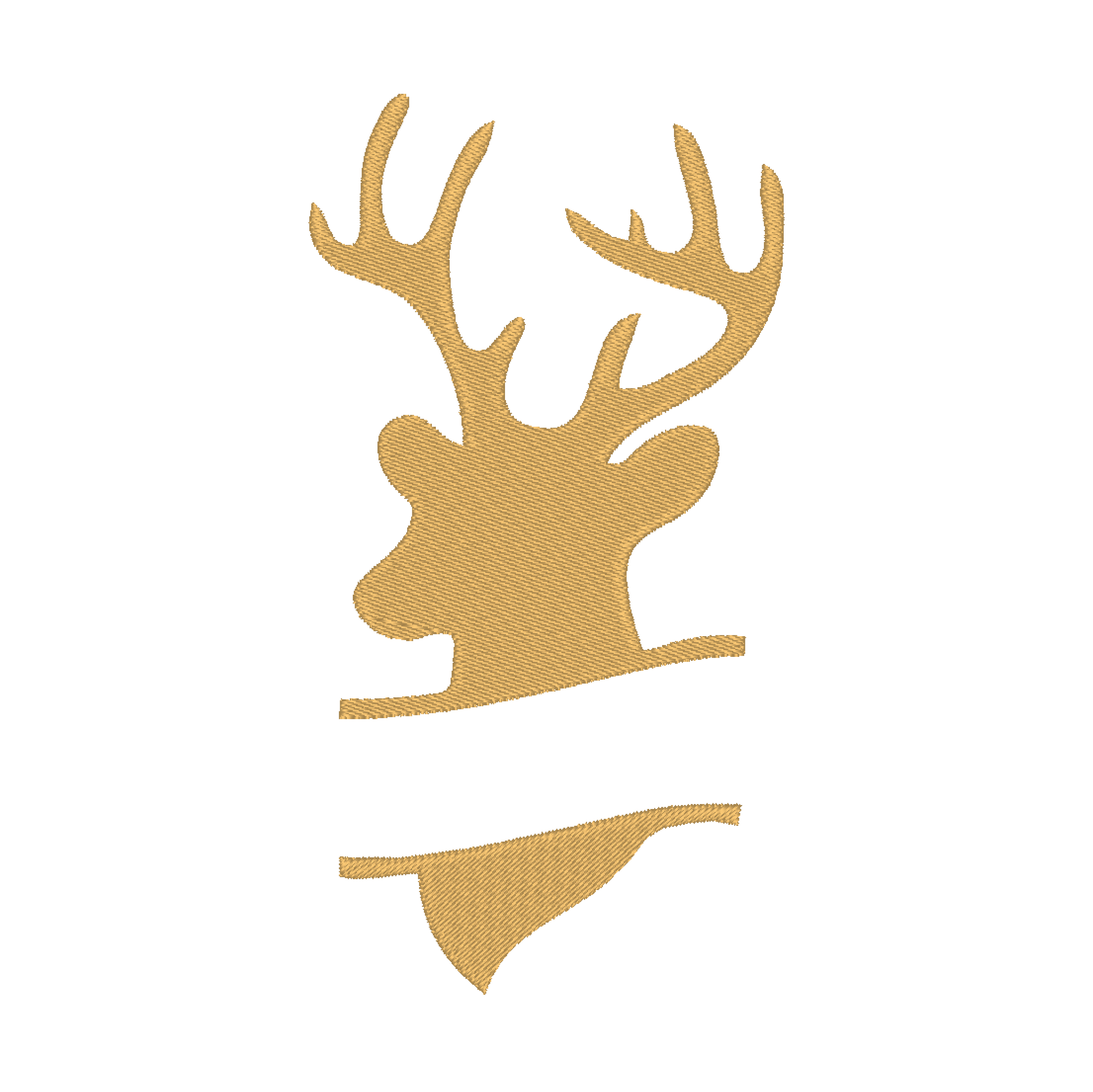 Elegance Deer Split Monogram Embroidery Design