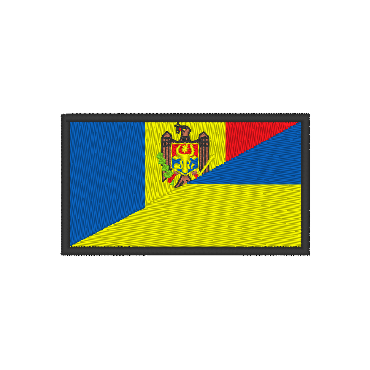 Moldova-Ukraine Patch Flag Embroidery Design – Machine Embroidery Designs